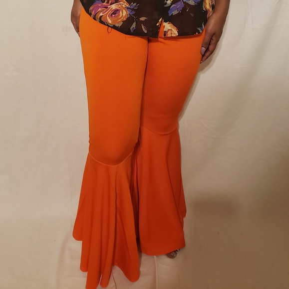 Pants & Jumpsuits | Orange You Cute Orange Bellbottoms | Poshmark